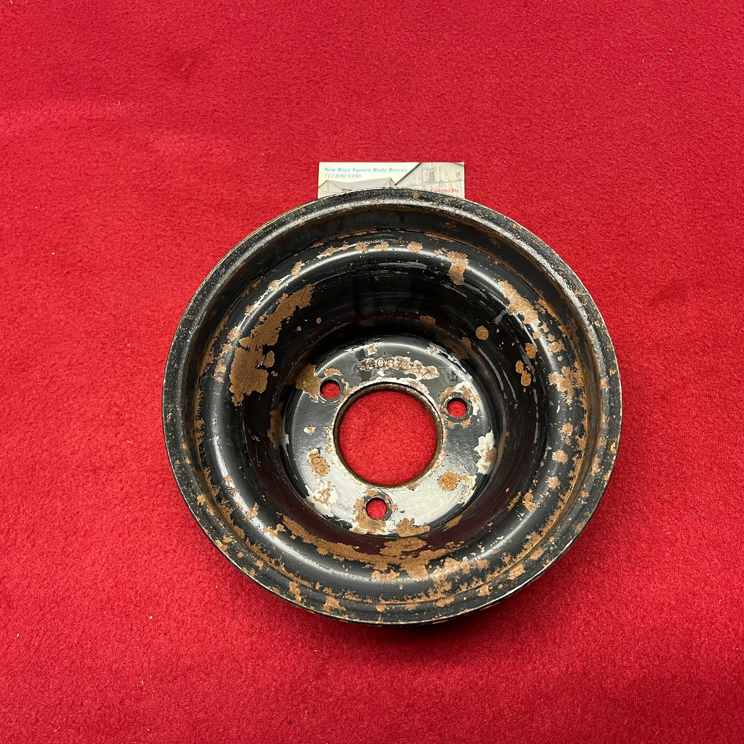 BBC Pulley, 3 Groove Crank Pulley Part# 14087537 A/C Big Block Chevy ...